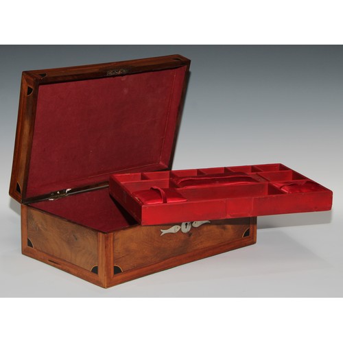 Maritime Folk Art - a 19th century mahogany and marquetry rectangular ...