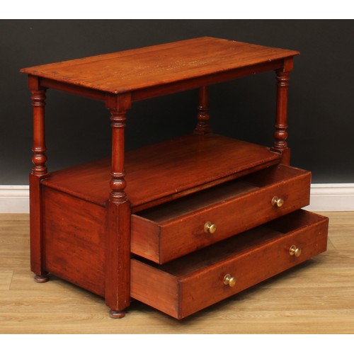 A Victorian mahogany low buffet serving table, 73.5cm high, 91.5cm wide ...