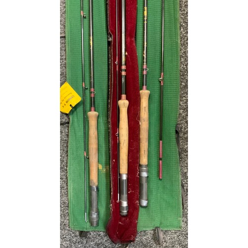 A Bruce & Walker Hexagraph two piece fly fishing rod, 9-6/7, approx ...