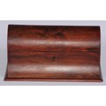 A Victorian walnut domed concave rectangular scent casket, hinged cover ...