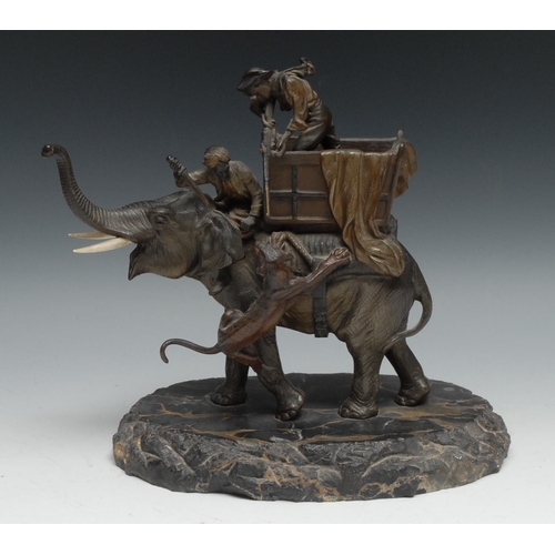 Austrian School (early 20th century), a cold painted bronze Orientalist ...