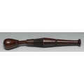 A Victorian lignum vitae life preserver or cosh, urnular head attached ...