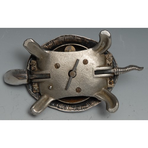 An Edwardian silver novelty desk or counter bell, as a tortoise, 14.5cm ...