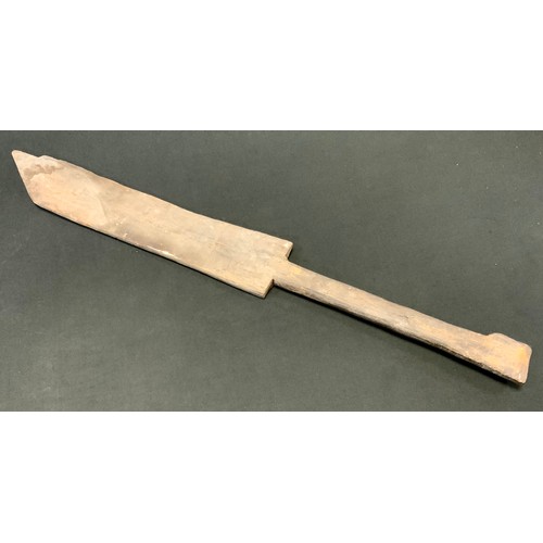 An Australian Aboriginal Ngadjon Machete, single piece piece body ...