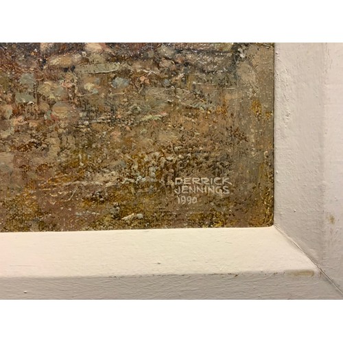 Derrick Jennings ( 1929 - 2015) Italian Courtyard signed, label to ...