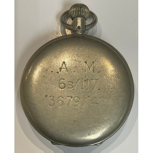A World War II Air Ministry military stopwatch, marked A.M 6B/117 3679/42
