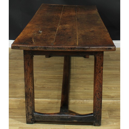 An 18th century oak country house servants' quarters refectory table ...