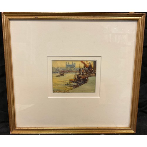 Maria Hampshire Eaton (c1860-c1940), The Thames, London, signed, oil on ...