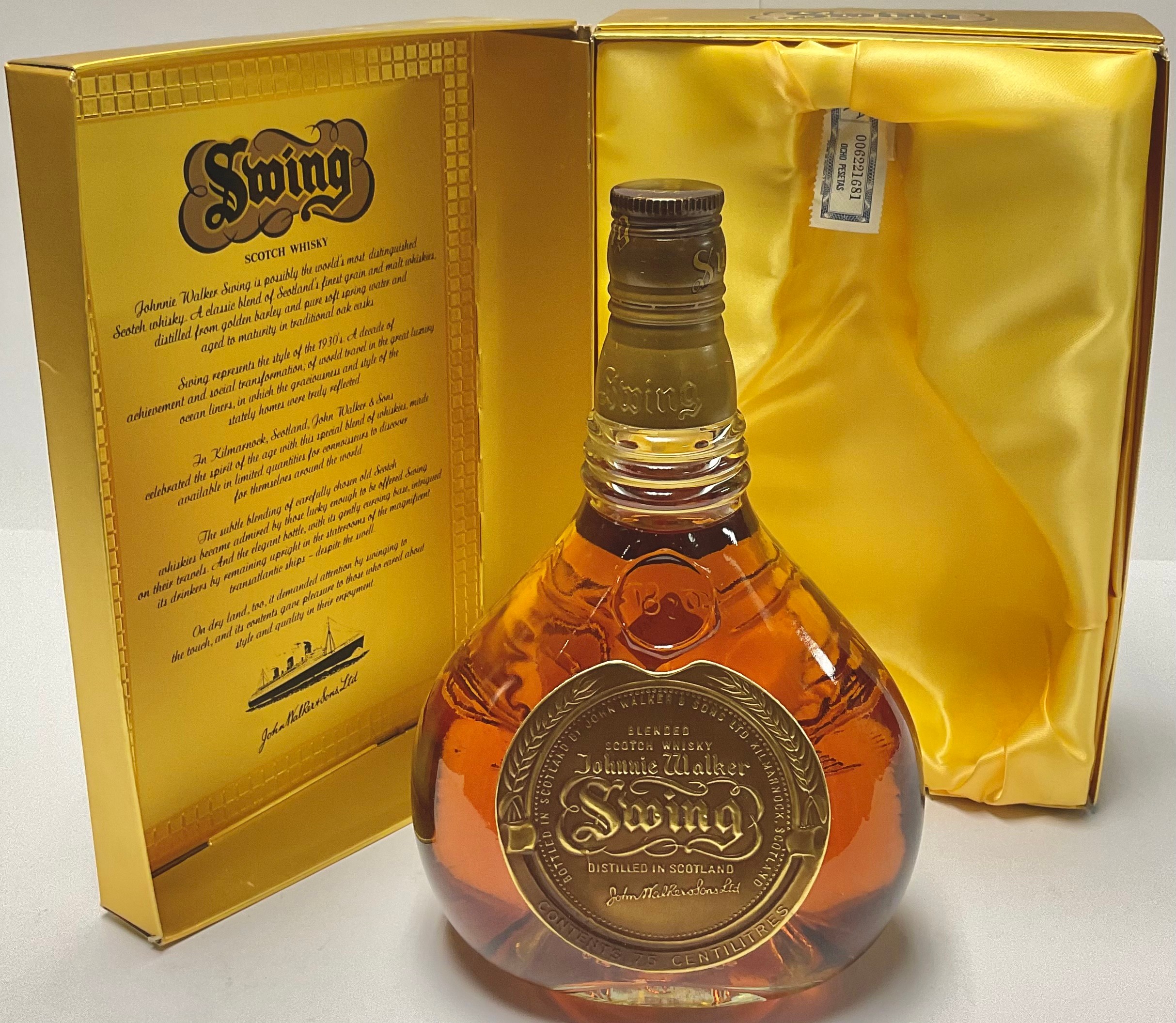 A bottle of Swing Scotch Whisky, John Walker & Sons, Kilmarnock ...