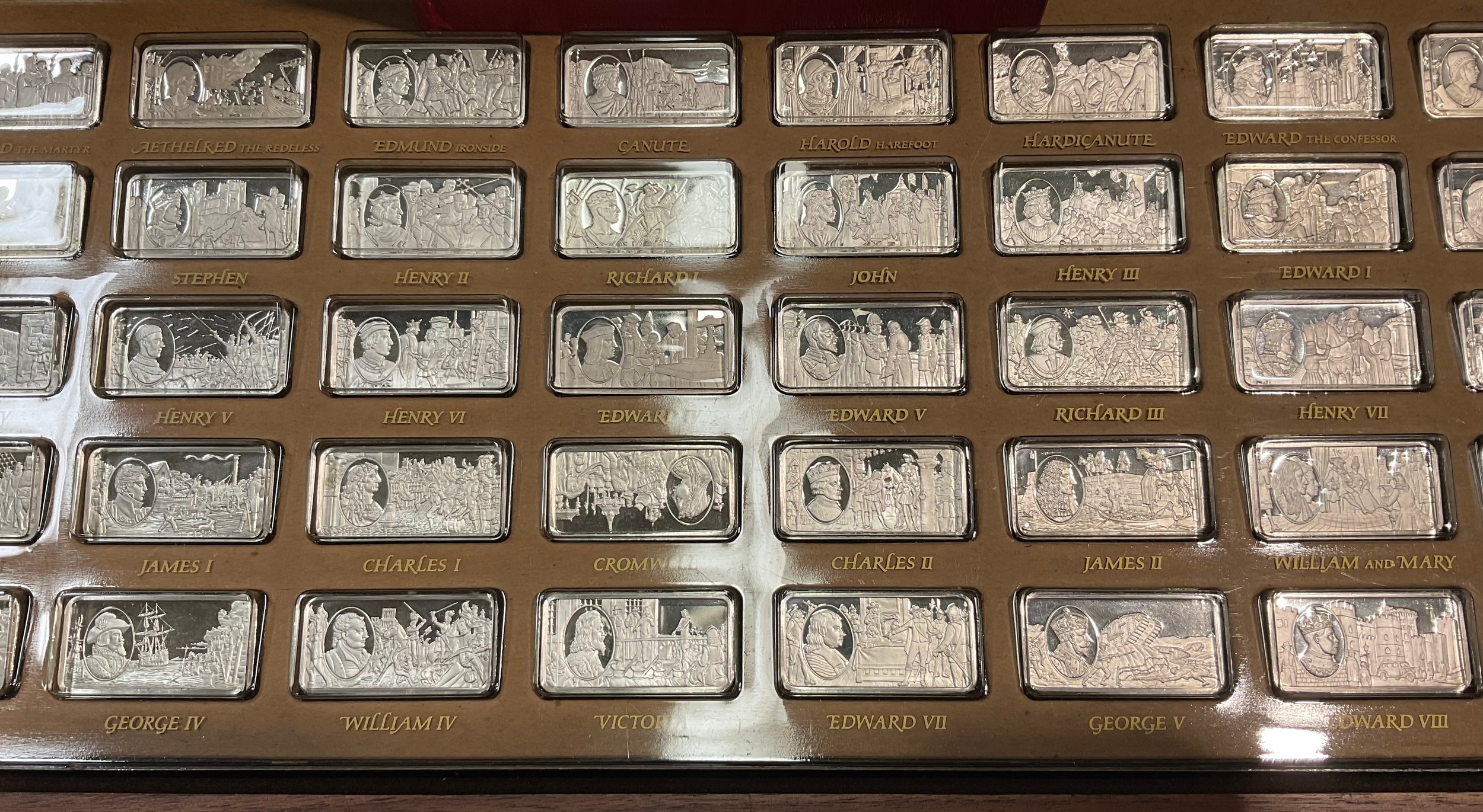 An Elizabeth II silver set of commemorative ingots, 1000 Years of ...