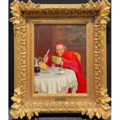 Andrea Landini A Healthy Appetite signed, oil on panel, 35cm x 26cm ...