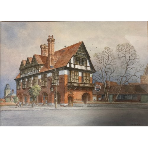 Sam Burden (1932-present) The Ossington Hotel signed, watercolour, 56cm ...