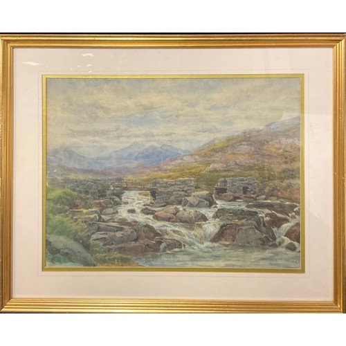 Michael Crawley (1938-present) Mountainous Stream signed, watercolour ...