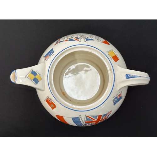 WW2 British "War Against Hitlerism" Ceramic Teapot. Souvenir teapot ...