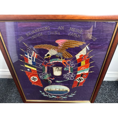 WW2 Third Reich Silk Embroidery for a crew member of "SS Preussen" 23 ...