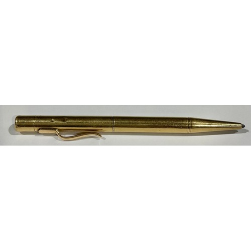 A Baker's Pointer 9ct gold pen