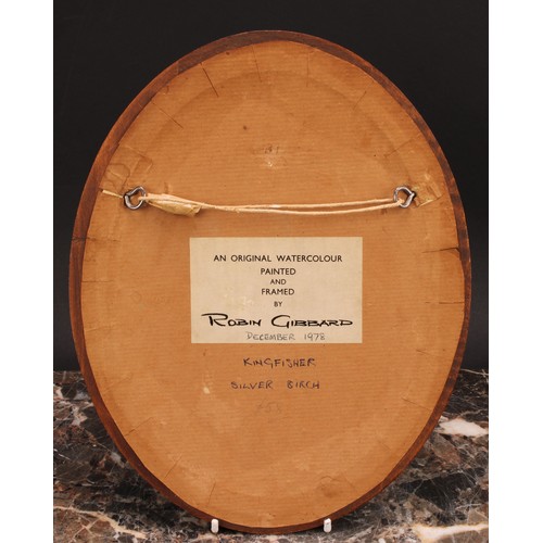 Robin Gibbard (1930-2014) a pair, Kingfisher and Heron, signed with ...