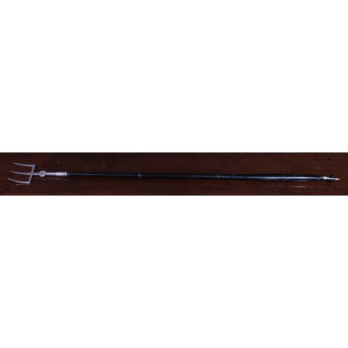 A George III silver toasting fork, the three-prong terminal adjustable ...