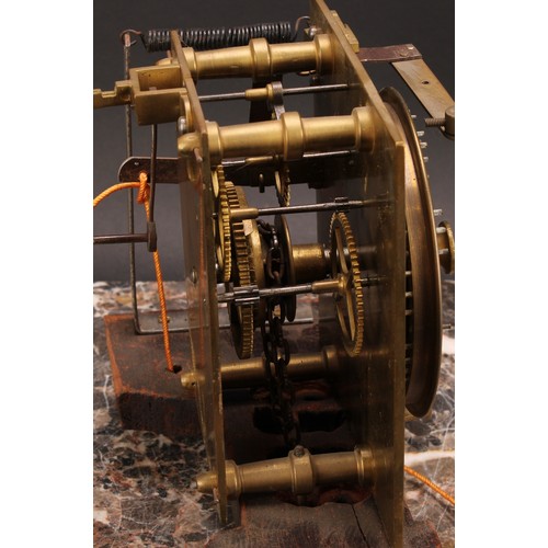 A 19th century oak nightwatchman’s noctuary longcase timepiece, 12.5cm ...