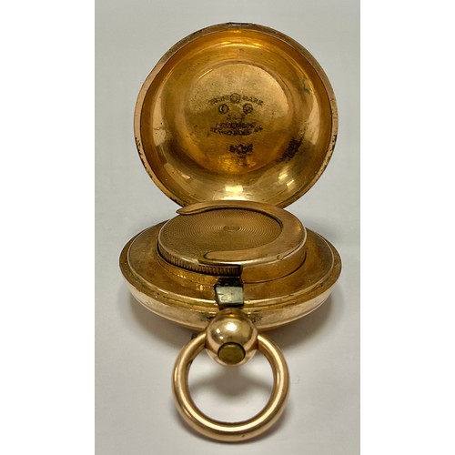 A George V gold half sovereign, 1912, in a rose gold plated Dennison ...