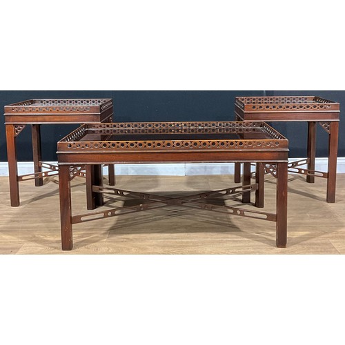 A contemporary Chinese Chippendale inspired coffee table, 52cm high ...