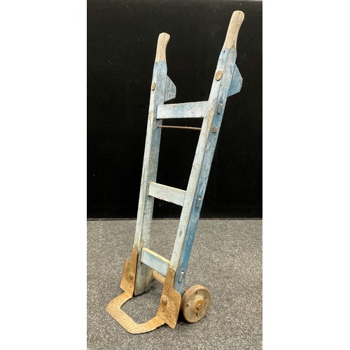 An early 20th century child’s sack barrow or porter’s trolley, 89cm high