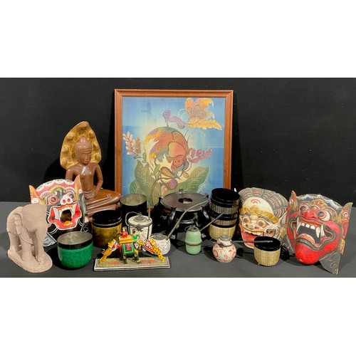 A Chinese porcelain ovoid opium pipe, decorated in polychrome, with ...