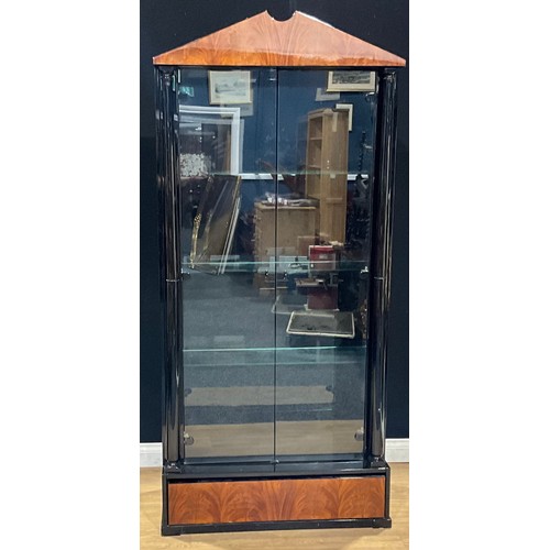 A contemporary Art Deco style display cabinet, 206cm high, 96.5cm wide ...