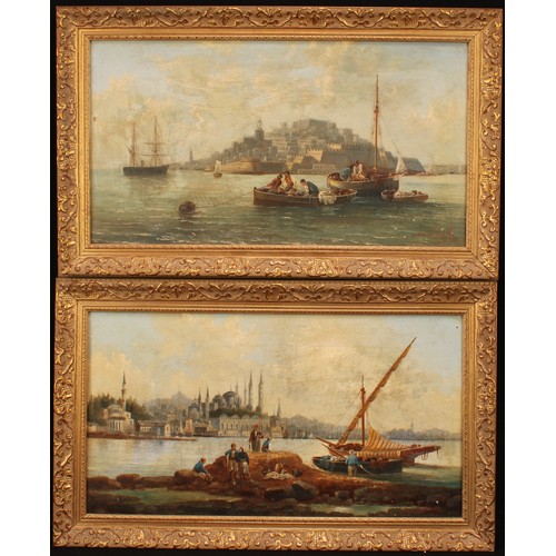Anton Schoth (German 1859-1906) A Pair, Santa Sophia and Valetta signed ...