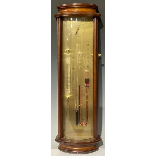 A Tendency wall barometer, after Alexander Adie, bow front case, with ...