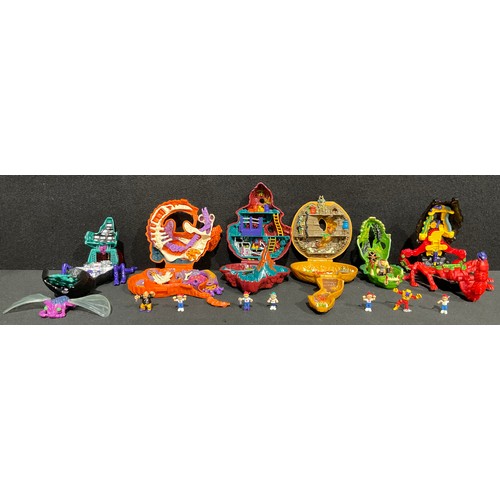 Toys - Mighty Max, Bluebird Toys, various models with miniature figures (6)