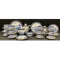A Booths Real Old Willow pattern tea and coffee set, for six inc tea ...