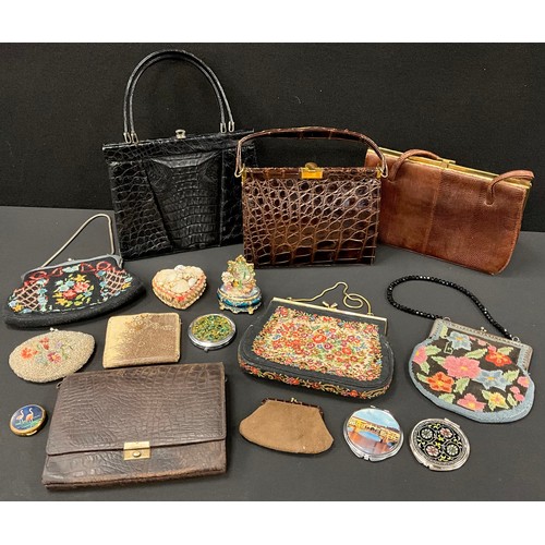 Vintage Handbags - leather crocodile skin effect bags, others snakeskin ...