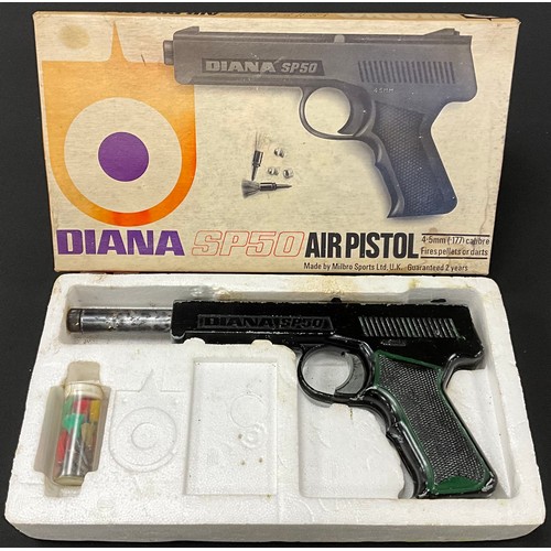 Diana SP50 Air pistol, 4.5mm (177) calibre, fires pellets or darts, boxed