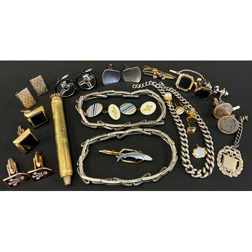 The Auto-Hygenic Snuff box , prov pat 19546; silver Albert chain, gold ...