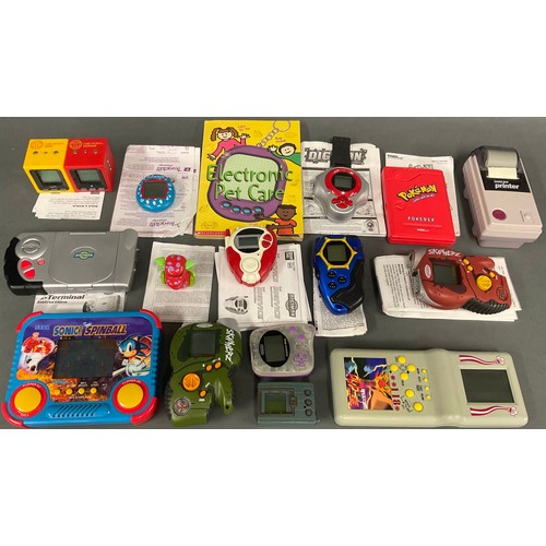 Toys - a Tamagotchi, other electronic pocket games, Digimon, Sonic The ...