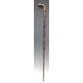 An early 20th century Sunday or sabbath walking stick, the horn handle ...