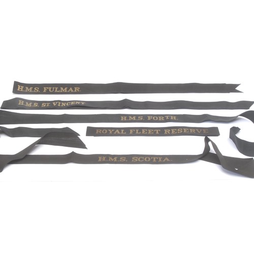 Naval Interest - a collection of Royal Navy cap tallies, HMS Forth; HMS ...