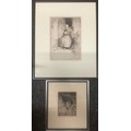 Axel Wallert (1890-1962), Lady with Feathered Hat, signed in pencil ...