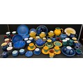 Denby stoneware - Denby Midnight pattern, six soup bowls and four ...