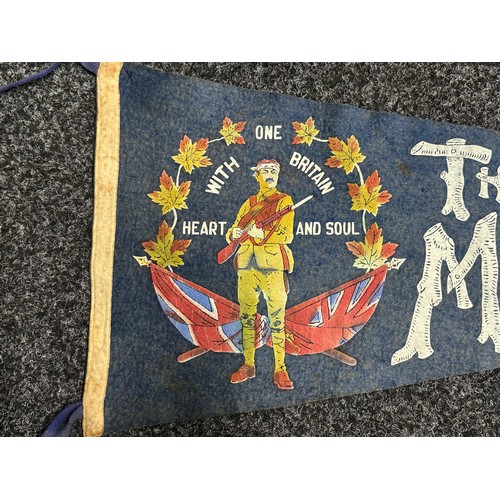 WW1 Canadian Patriotic Pennant "The Maple Leaf Forever". Size 29cm x ...