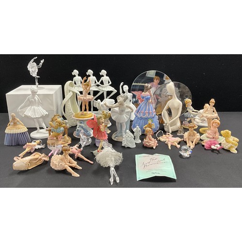 A Swarovski ballet dancer figure, boxed; other ballet and dance related ...
