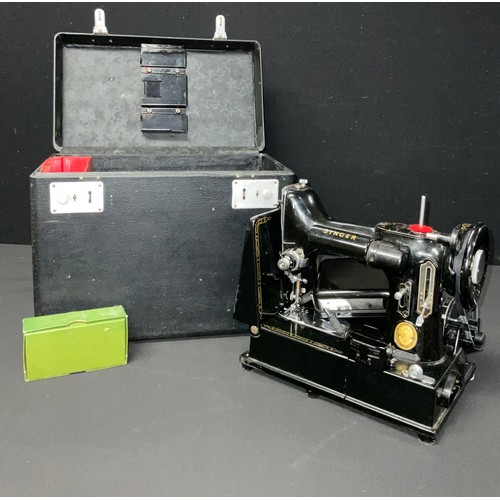 A Singer Featherweight 222K portable sewing machine, EM602168, cased