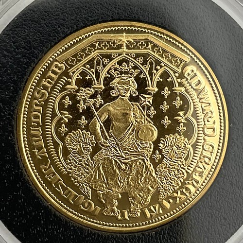 A London Mint Gold Edition 22ct gold proof Double Leopard restrike coin ...