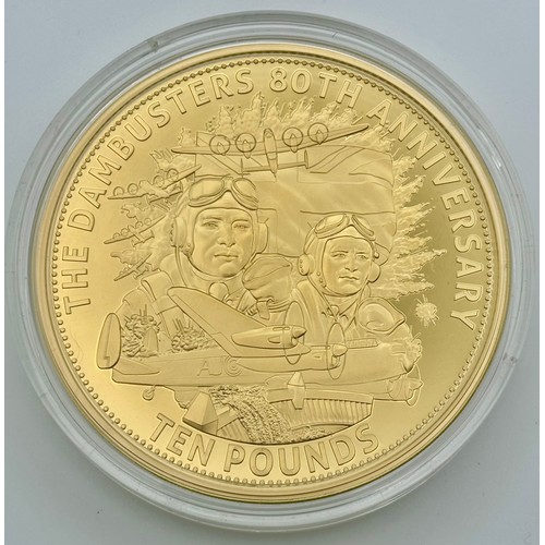 Gold proof coins - 22ct gold The Dambusters 80th Anniversary ten pound ...