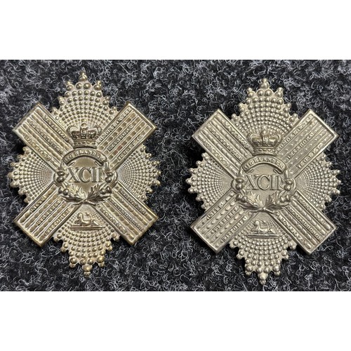 Collection of Scottish Regimental Cap Badges and belt plates to include ...
