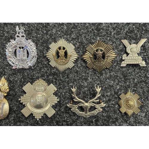 Collection of Scottish Regimental Cap Badges and belt plates to include ...