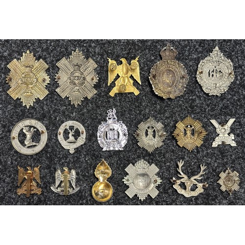 Collection of Scottish Regimental Cap Badges and belt plates to include ...