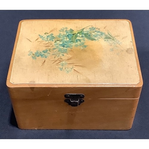 A James Chadwick & Brother Art Nouveau sewing box, with spare reels and ...