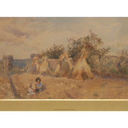 Edward Duncan RWS (1803-1882) The Haystacks unsigned, attribution to ...